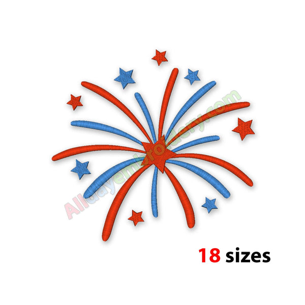 Fireworks Embroidery Design. Machine embroidery design ...