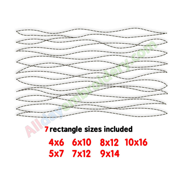 Wavy Lines Quilt Embroidery Design. Machine embroidery design ...