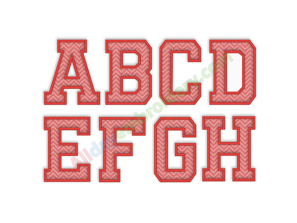 Varsity Embroidery Font. Machine embroidery design. Applique design ...