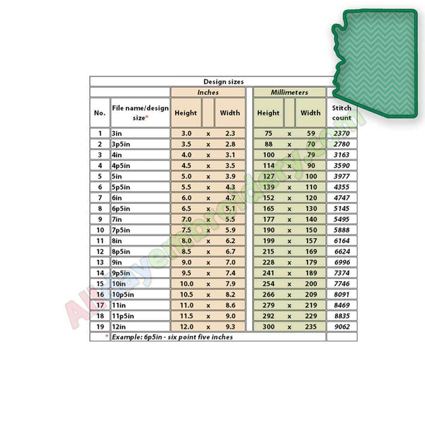 Arizona State Embroidery Design. Arizona applique design ...