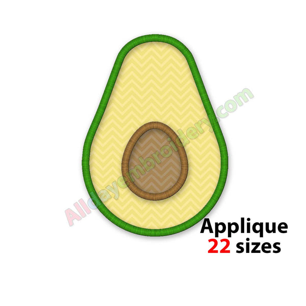Avocado Embroidery Design. Machine embroidery design. Applique design ...