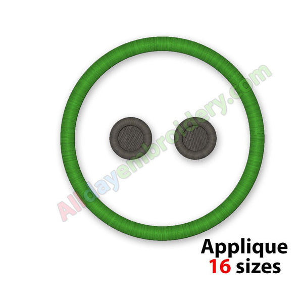 Button Embroidery Design. Machine embroidery design. Applique design ...