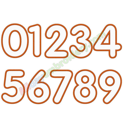 Numbers embroidery design. Applique design. – Alldayembroidery.com