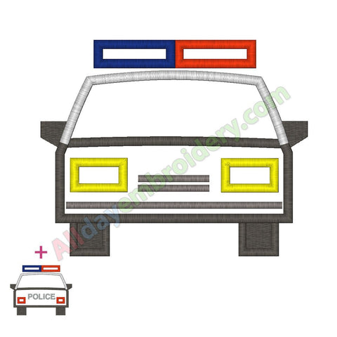 Police car embroidery design. Machine embroidery design ...