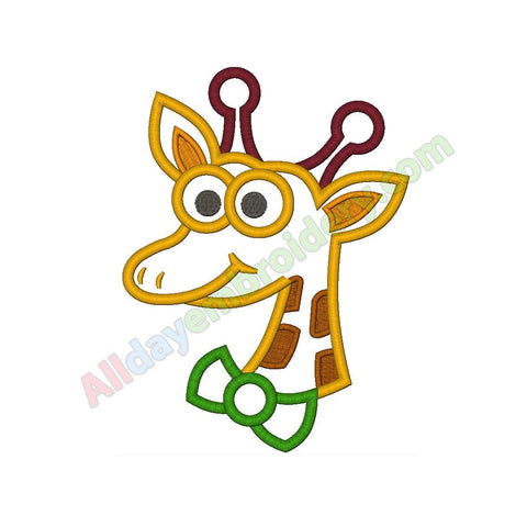 Giraffe machine embroidery design. Applique design. – Alldayembroidery.com