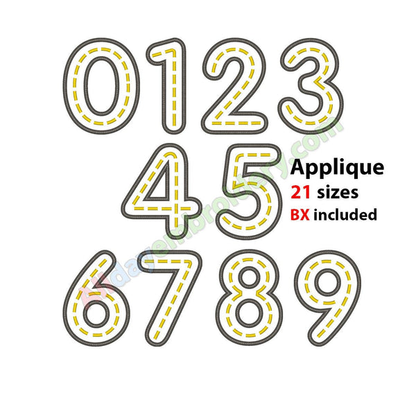 Number Applique Design. Machine embroidery design. – Alldayembroidery.com