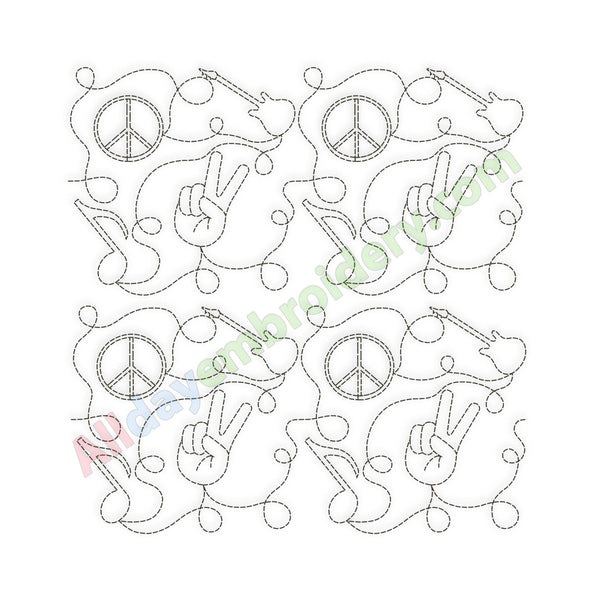 Rock Band Quilt Block Embroidery Design. Machine embroidery design ...