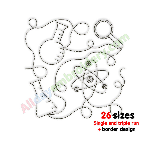 Science Quilt Block Embroidery Design. Machine embroidery design ...