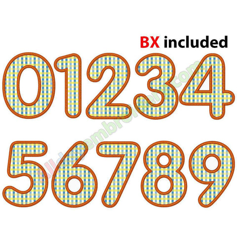 Numbers embroidery design. Applique design. – Alldayembroidery.com