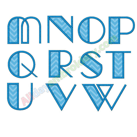 Applique font. Machine embroidery design. – Alldayembroidery.com