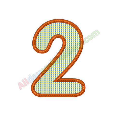 Numbers embroidery design. Applique design. – Alldayembroidery.com
