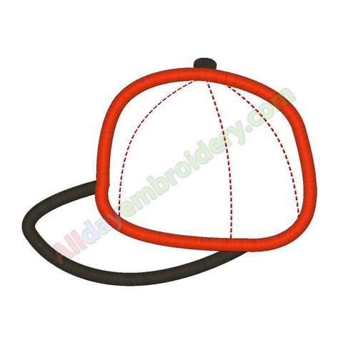 Baseball cap machine embroidery design. Applique design ...
