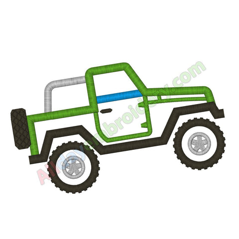 Jeep embroidery design. Off-road applique. Machine embroidery design ...