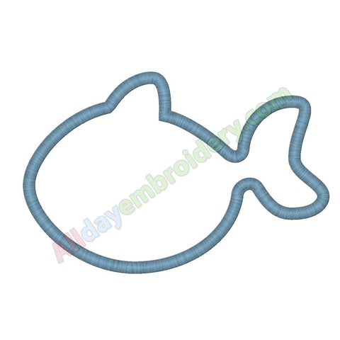 Fish applique design. Machine embroidery design. – Alldayembroidery.com