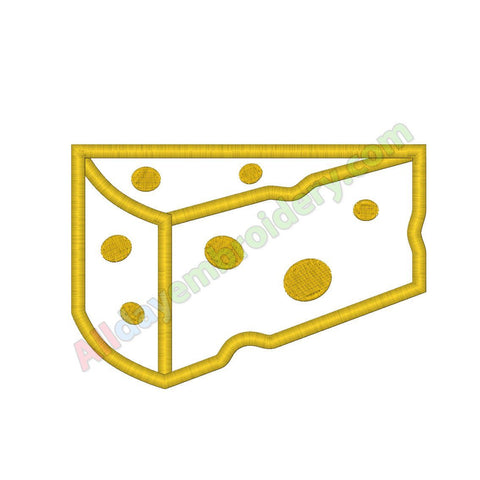 Cheese machine embroidery design. Applique design. – Alldayembroidery.com
