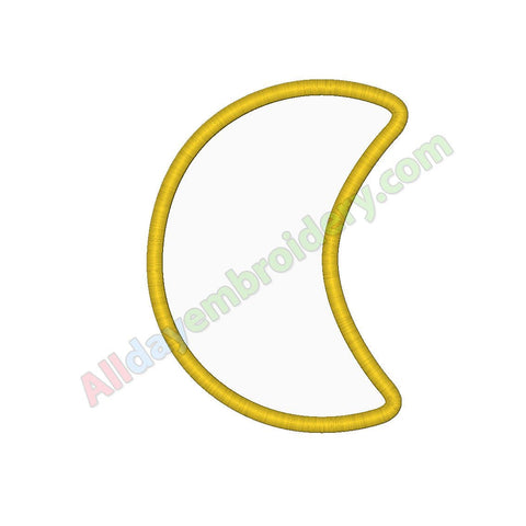Moon machine embroidery design. Applique design. – Alldayembroidery.com