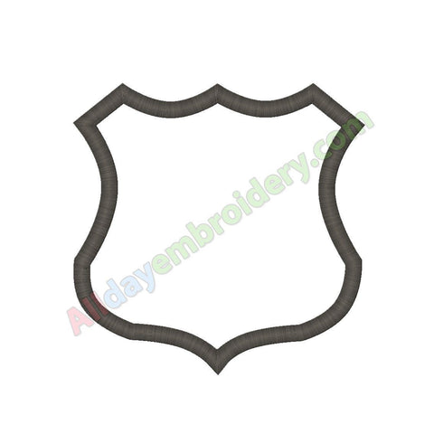 Police badge embroidery design. Applique design. – Alldayembroidery.com