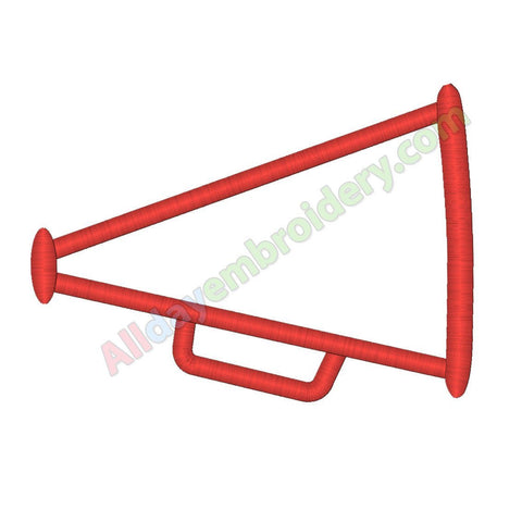 Megaphone embroidery design. Applique design. – Alldayembroidery.com