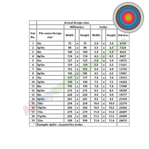 Archery Target embroidery design. Applique design. – Alldayembroidery.com